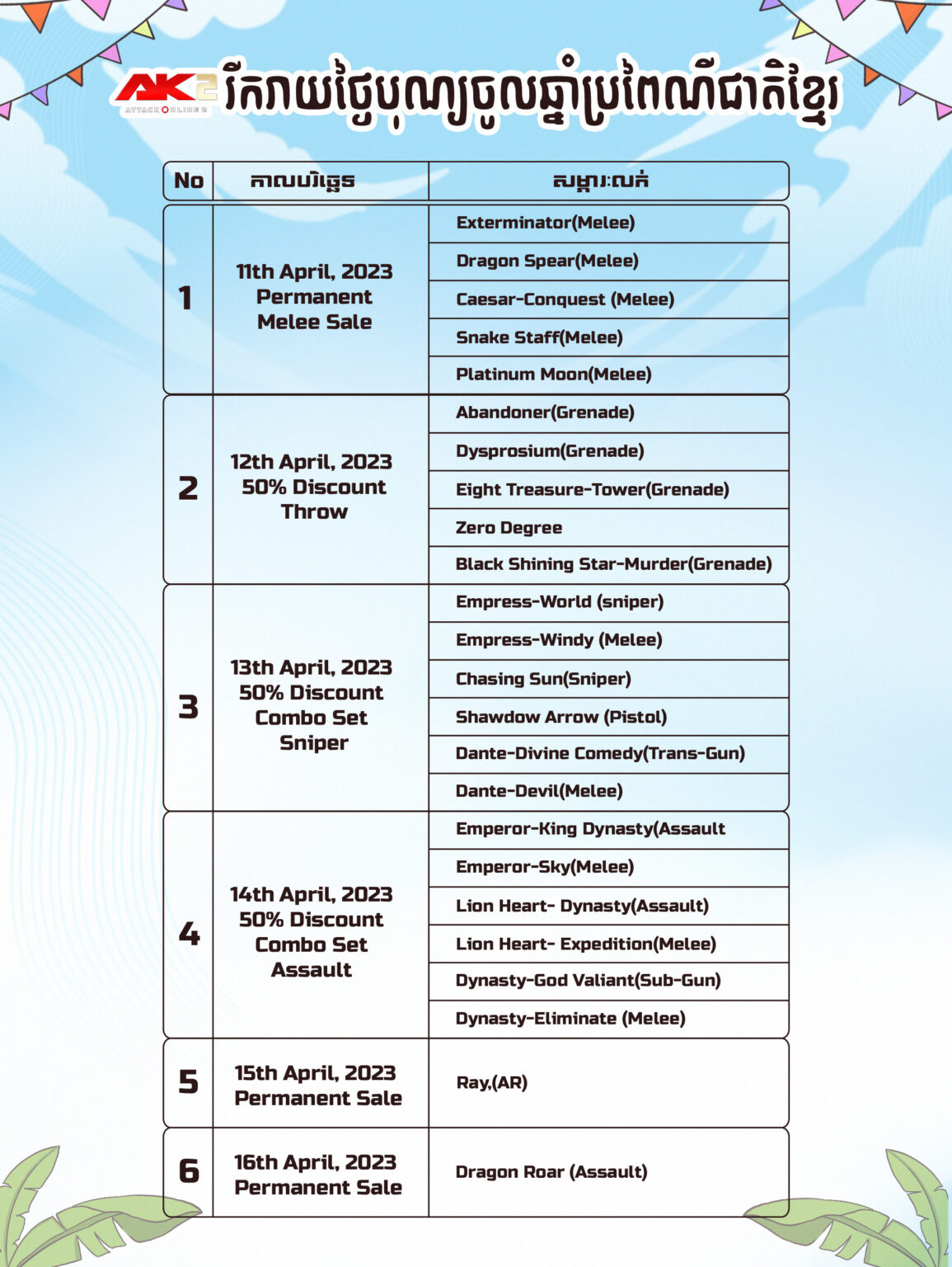 សេវាកម្សាន្ត AK2 Online សិរីសួស្ដីឆ្នាំថ្មីប្រពៃណីជាតិខ្មែរ | Attack Online